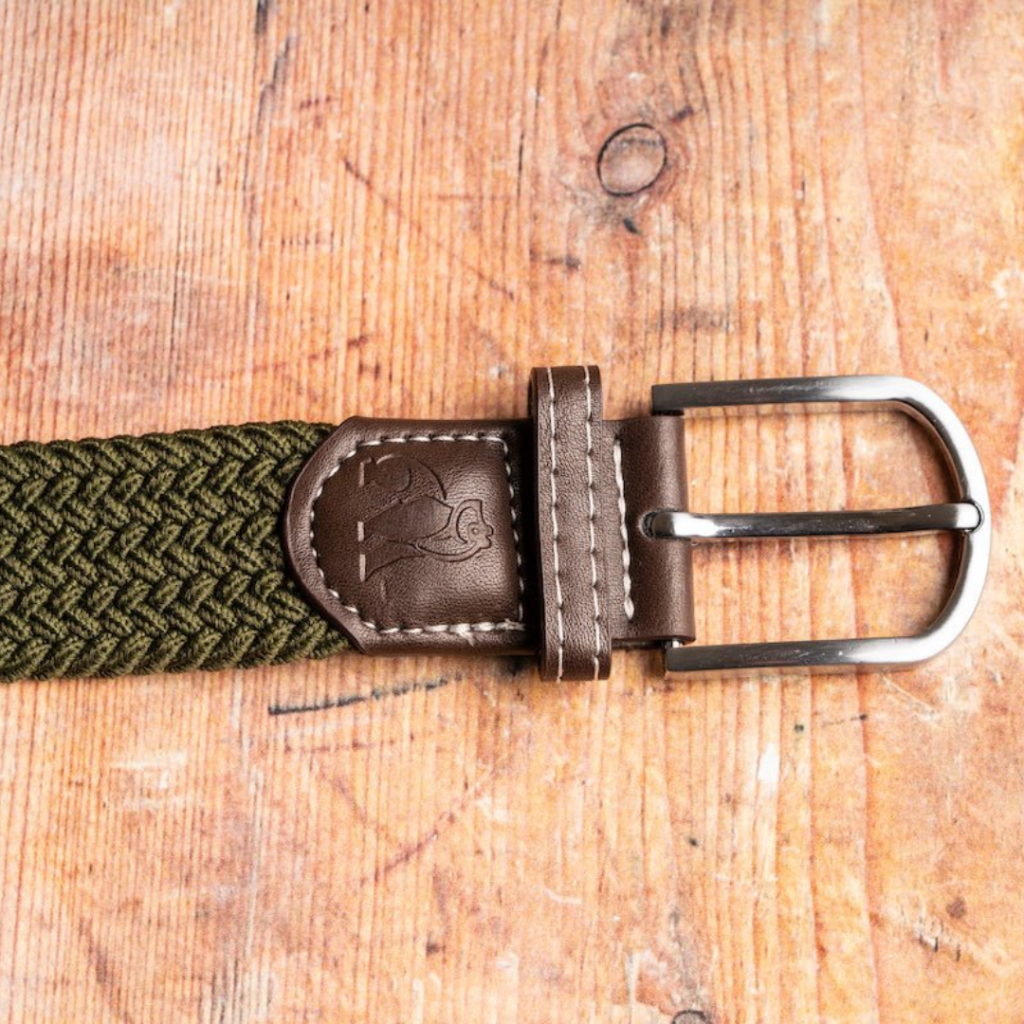 Swole Panda Khaki Green Woven Belt - Canopy Shoes Kew