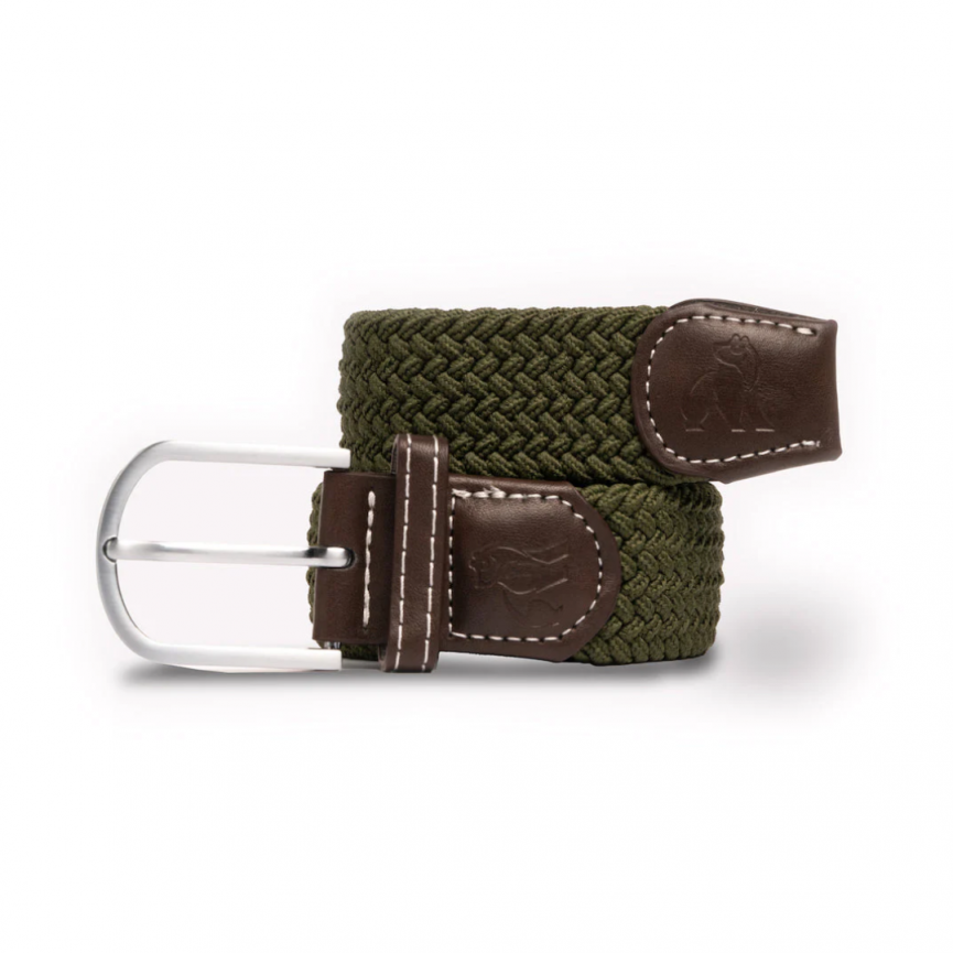 Swole Panda Khaki Green Woven Belt - Canopy Shoes Kew